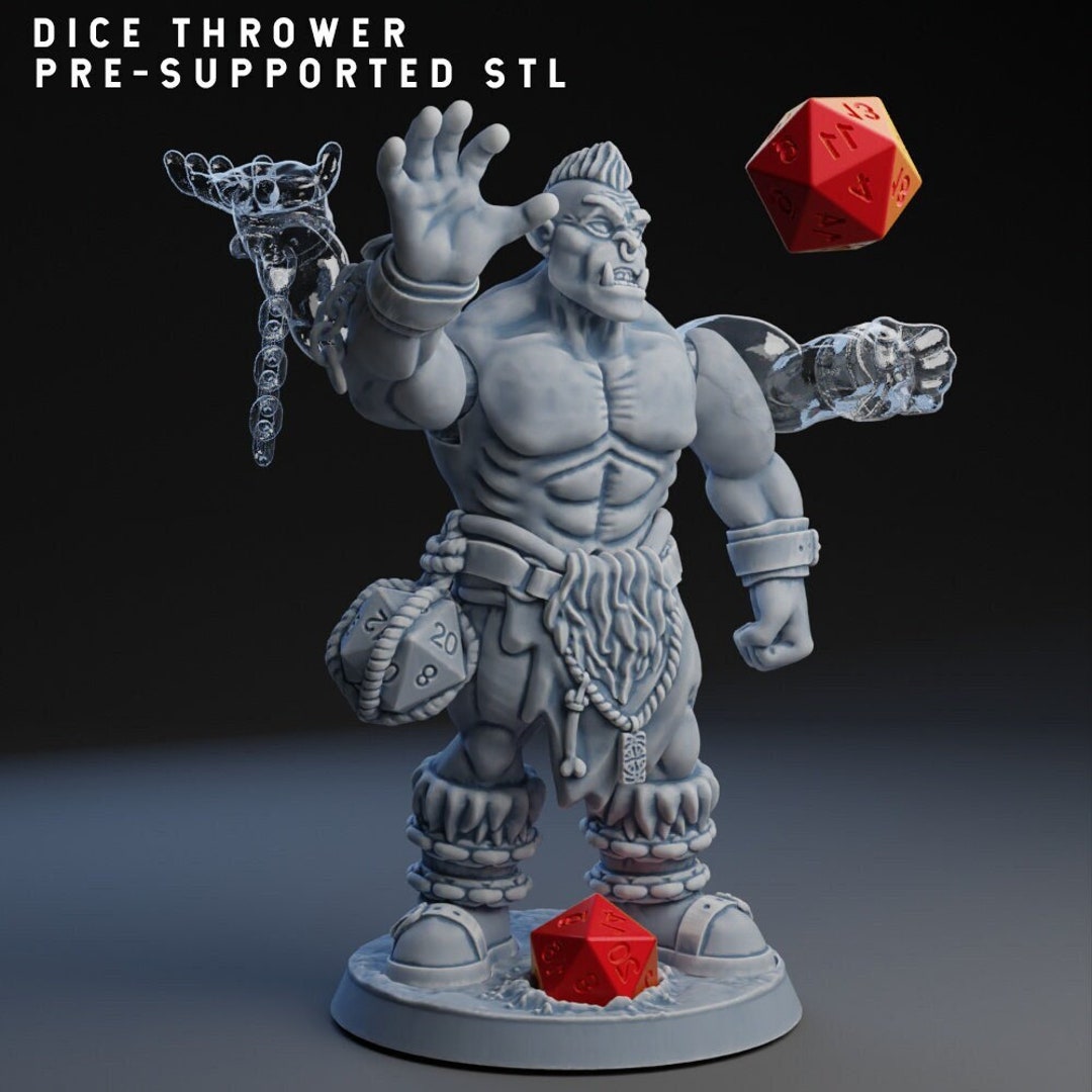 Dnd Dice Thrower Catapult Tower for D4 D6 D8 D10 D12 D20 D100 Unpainted ...