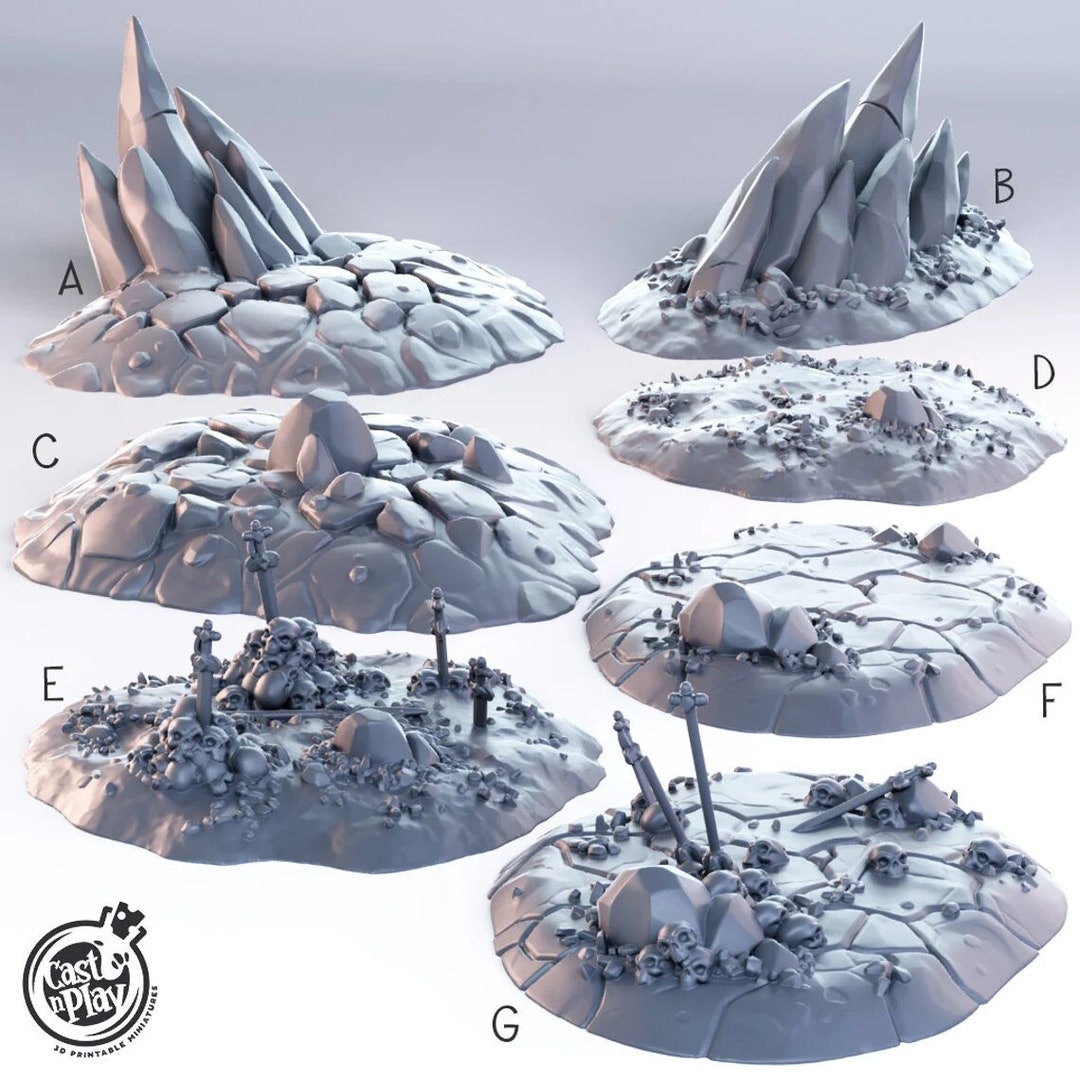 Hell Terrain Bundle | Premium 3D Printed Fantasy Tabletop Miniature 28mm 32mm to 100mm | Dnd ...