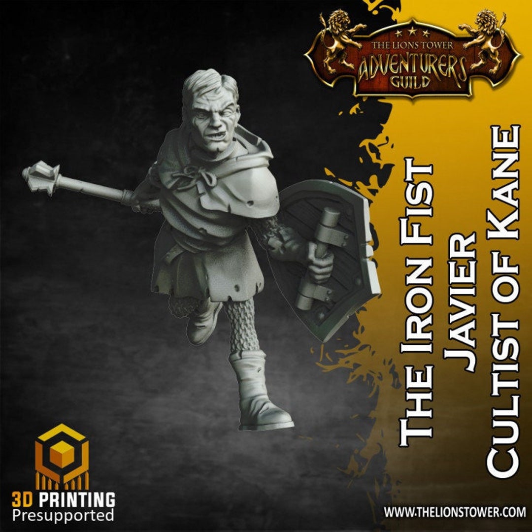 Cultist Miniature V2 Premium Dnd Miniature Mini Warrior Sanded & Primed ...