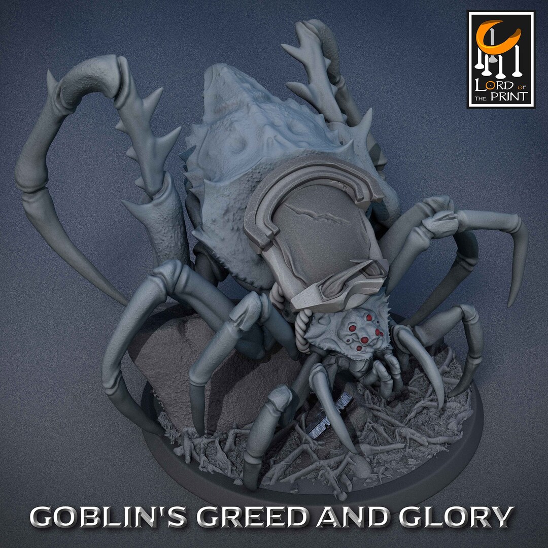 Giant Spider Saddle V12 Premium Dnd Miniature Mini | 28mm 32mm up to ...