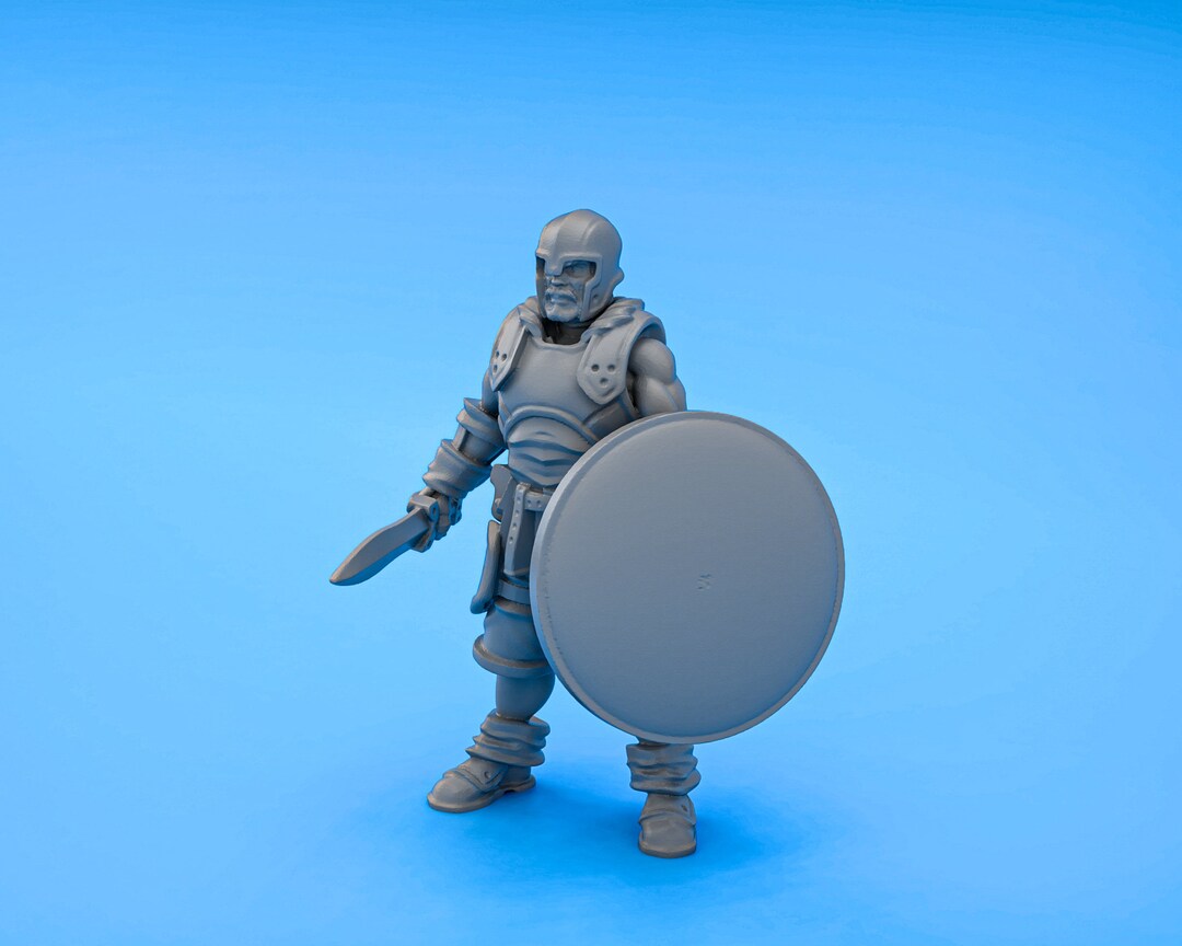 Infantry Soldier V4 Premium Dnd Miniature Mini Warrior Sanded & Primed ...
