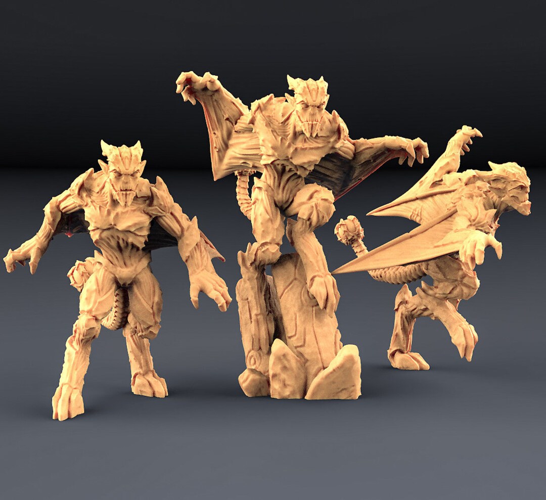 1x Gargoyle Creature Monster Tabletop Miniatures Resin 3D Printed Dnd ...
