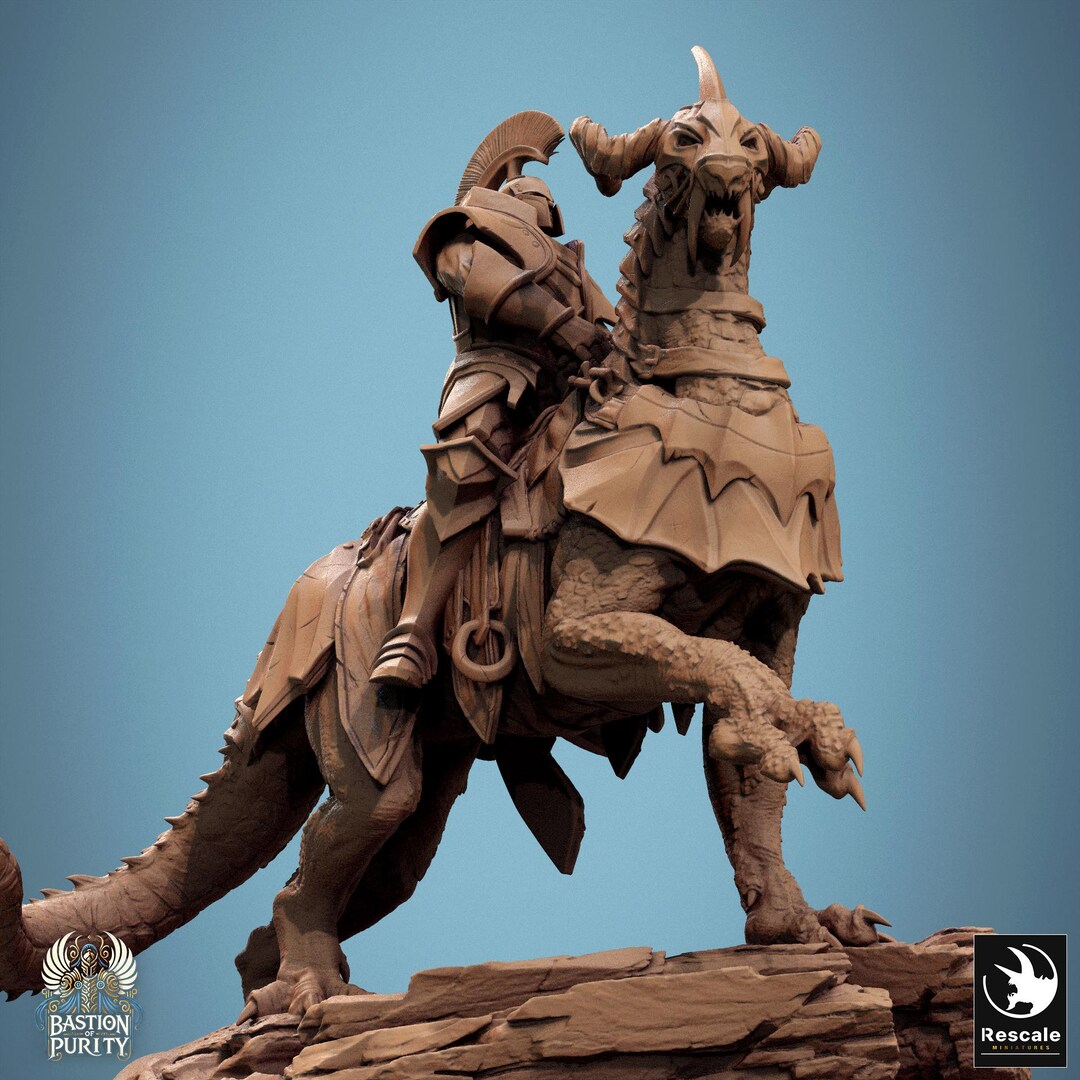 Paladin on Sabretooth V10 Dnd Miniatures Compatible With 28mm 32mm ...