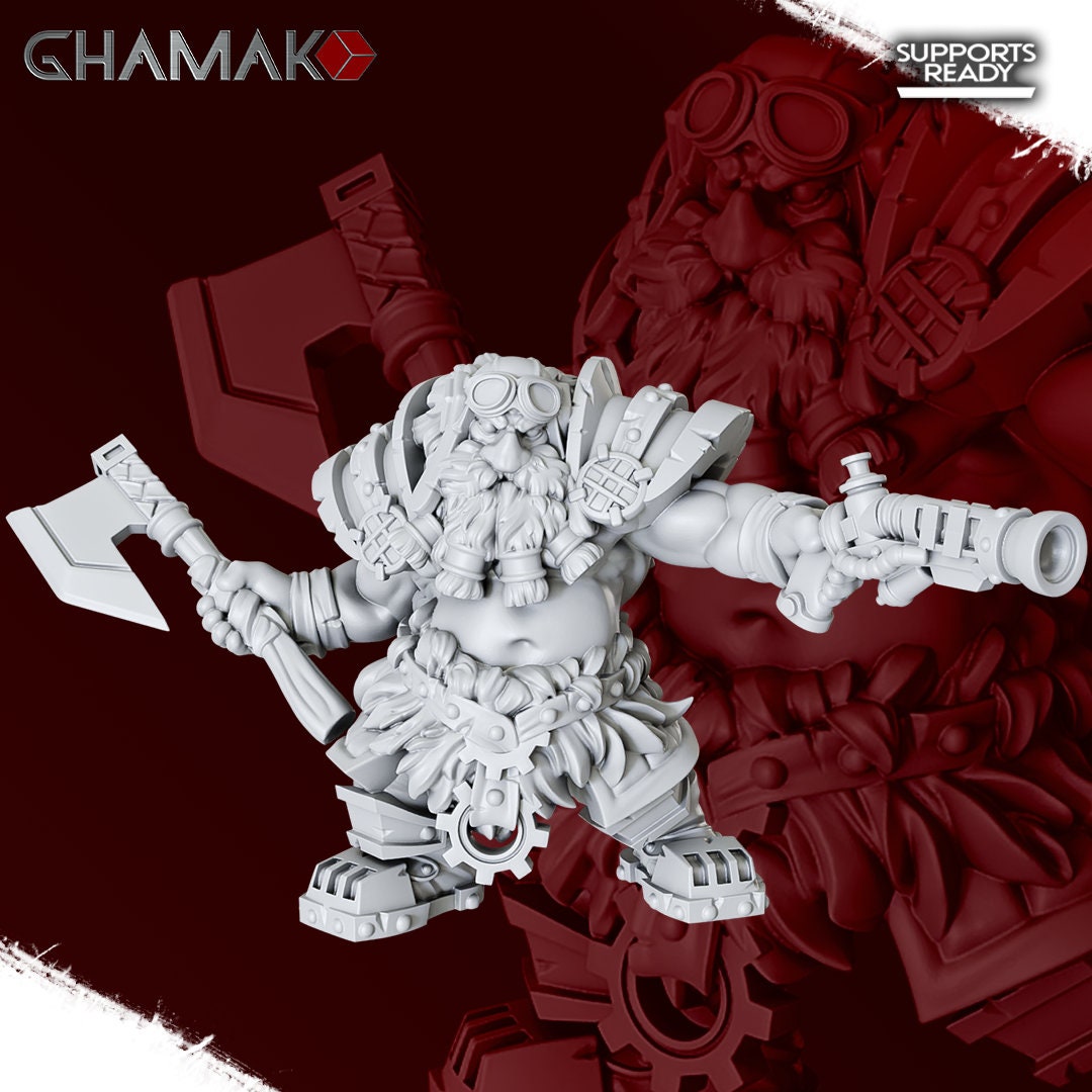 Dwarf Paladin Cleric Warrior V14 Premium Dnd Miniature Mini Figurine ...