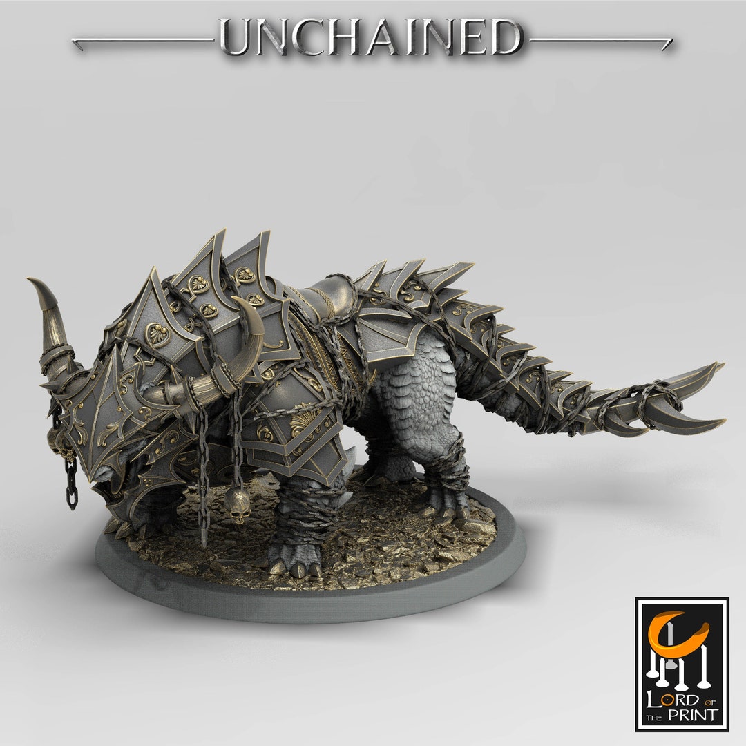 Armored Bull V2 Dnd Miniatures Compatible With 28mm 32mm Fantasy Minis ...