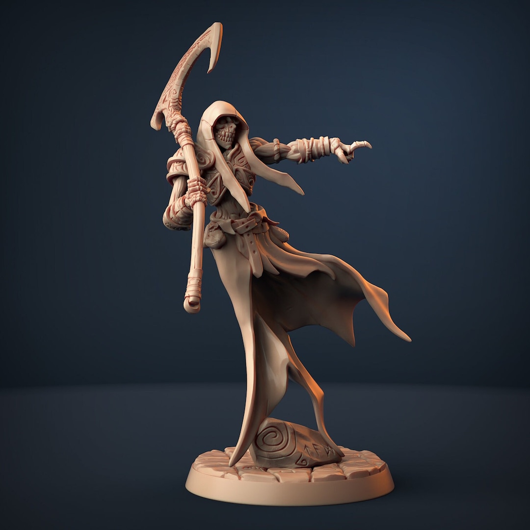 Wraith Necromancer Dnd Miniatures Compatible With 28mm 32mm Fantasy ...
