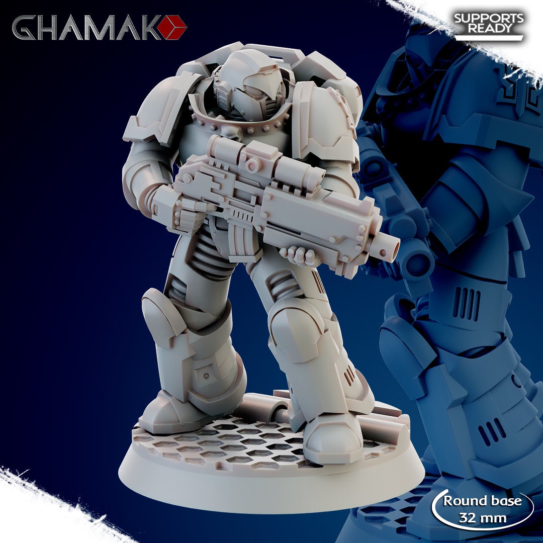 Space Soldier With Rifle V22 Premium Sci Fi Miniatures Minis Sanded ...
