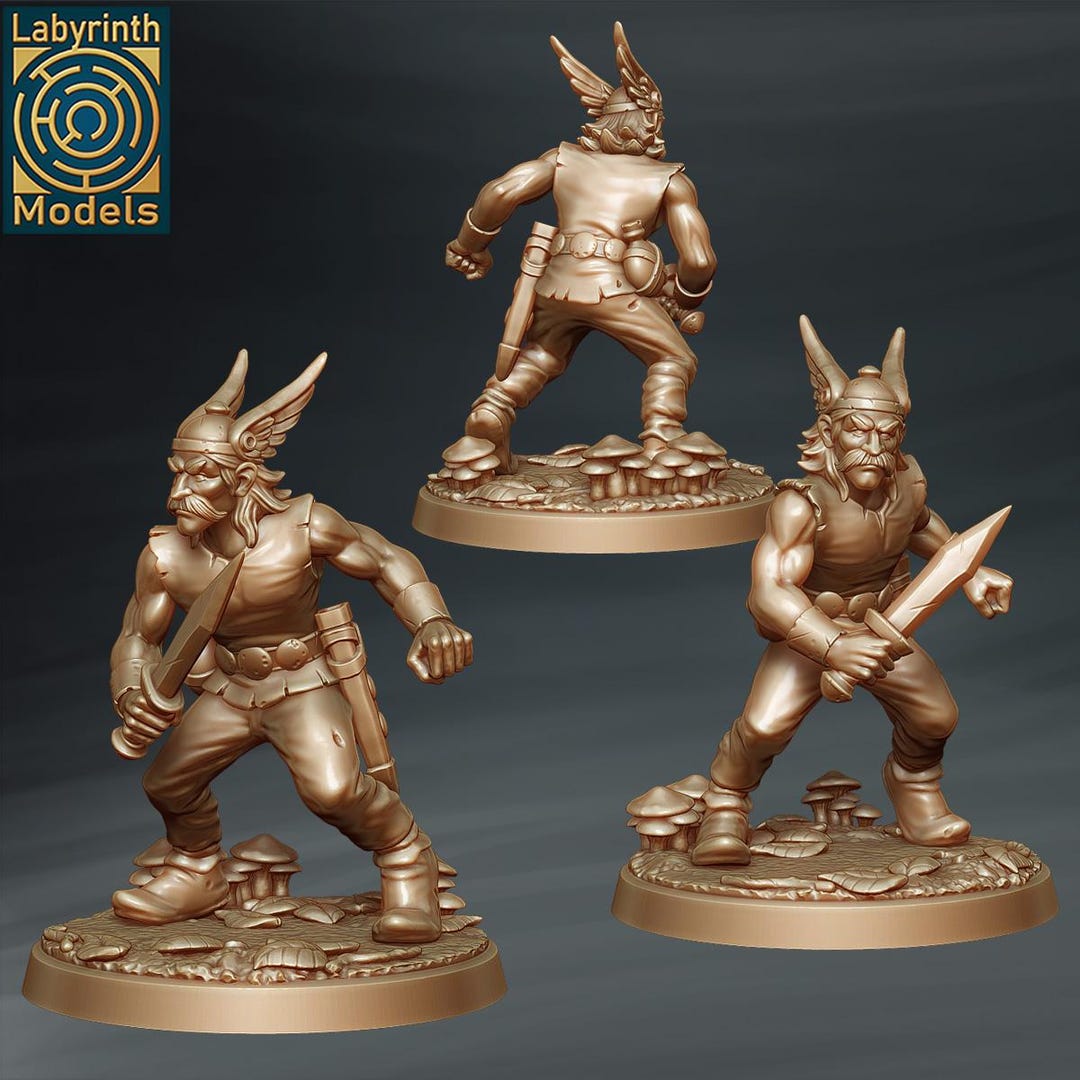 Dwarf Spartan Warrior Dnd Miniatures Compatible With 28mm 32mm Fantasy ...