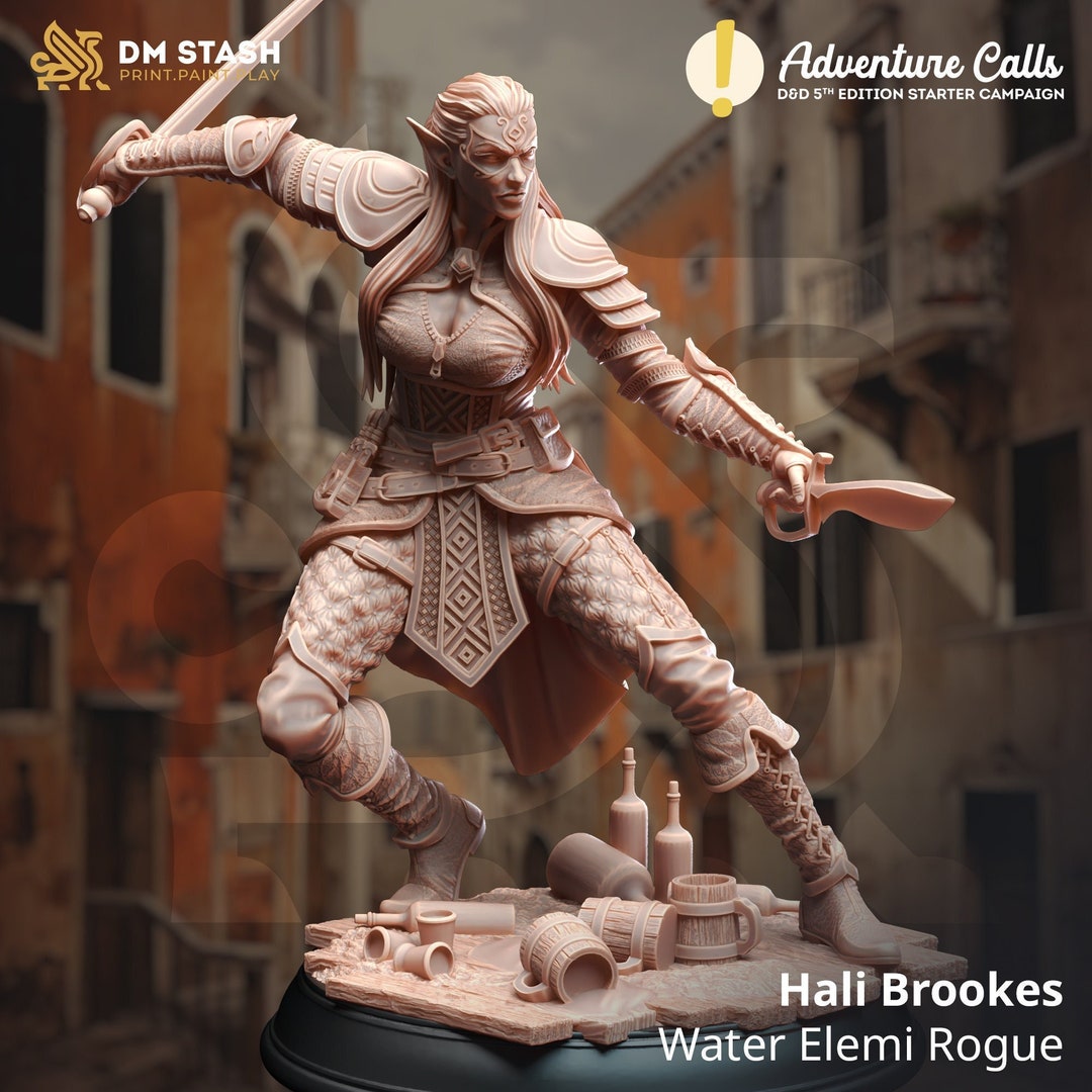 Dark Elf Rogue Dnd Miniatures Compatible With 28mm 32mm Tabletop ...
