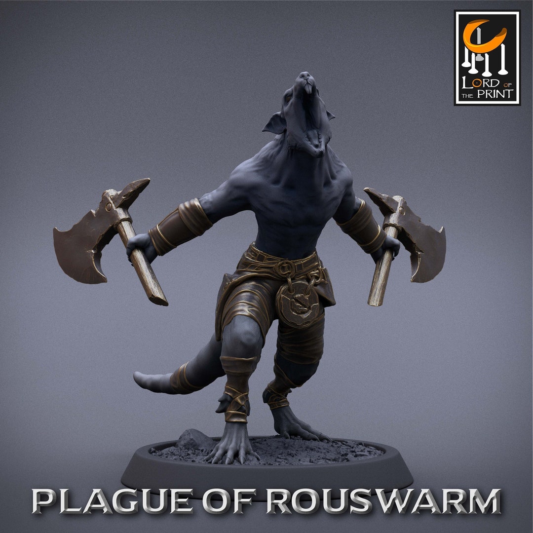 Ratfolk Paladin V9 Dnd Miniatures Compatible With 28mm 32mm Fantasy ...