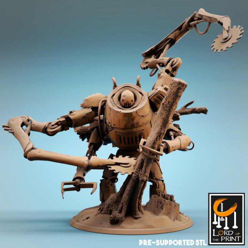 Robot Mecha Warforged Dnd Miniatures Compatible With 28mm 32mm Fantasy ...