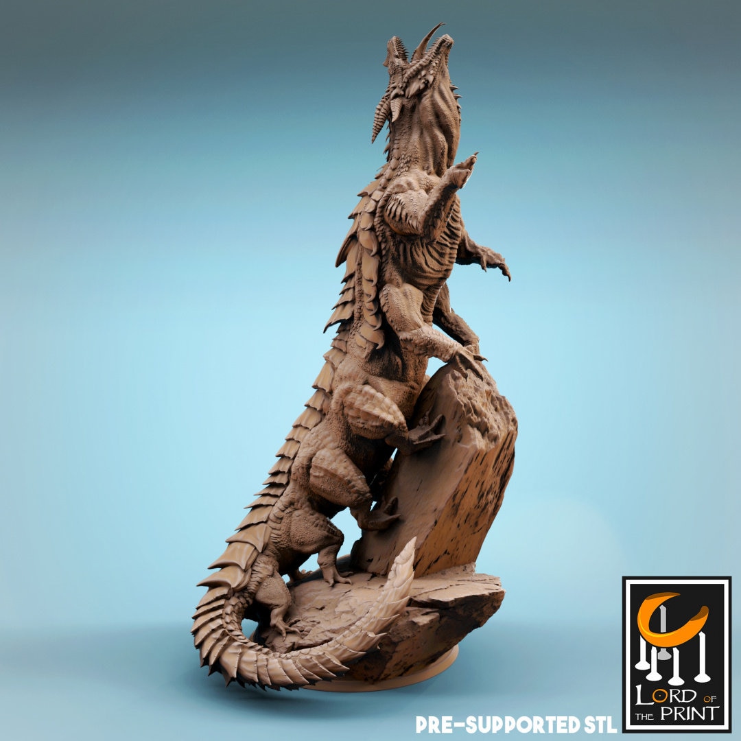 Hell Hound Behir Adult Dnd Miniatures Compatible With 28mm 32mm Fantasy ...
