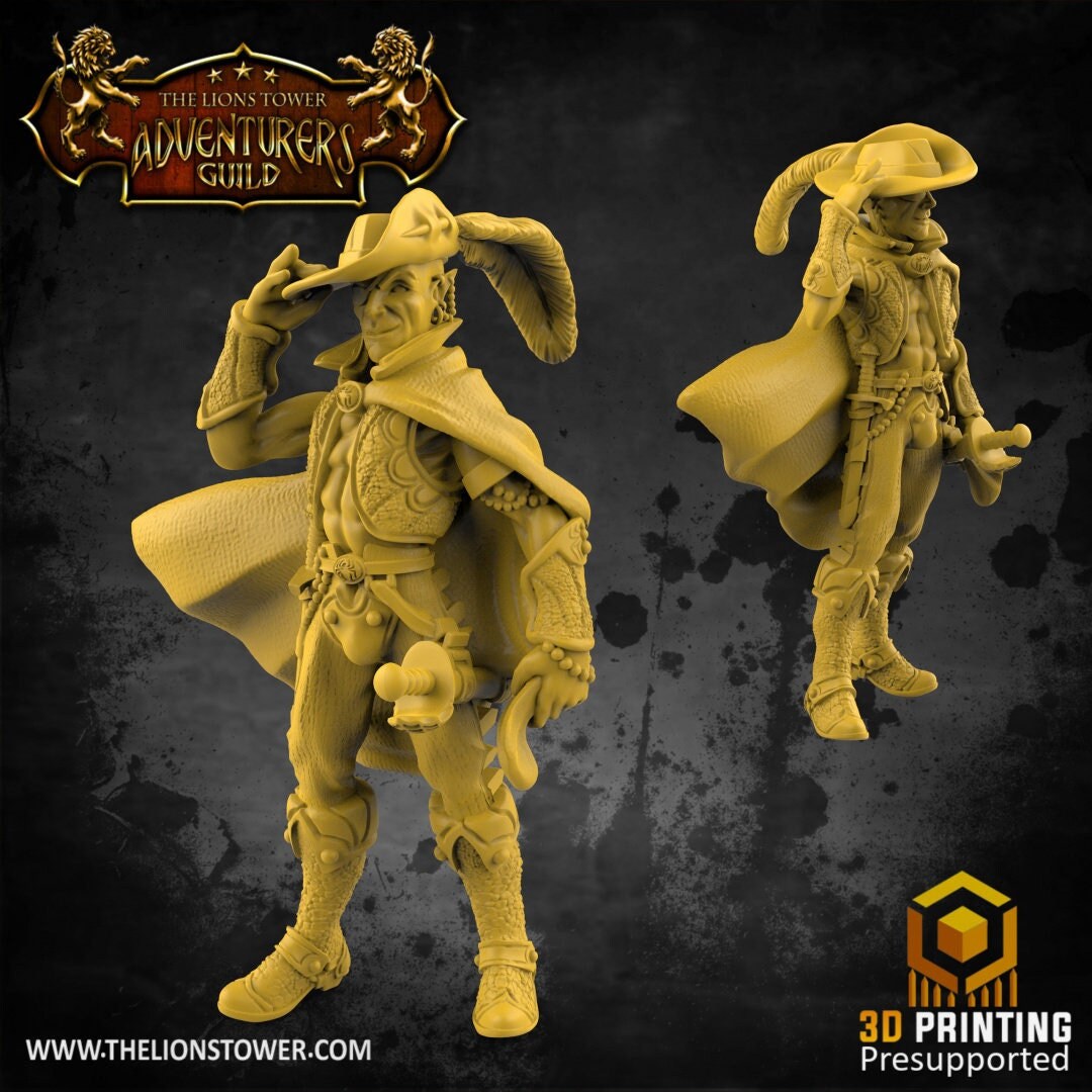 Musketeer Rogue | Premium 3D Printed Fantasy Tabletop Miniatures 28mm ...