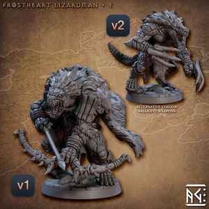 6x Lizardfolk Lizardmen Pack Premium Dnd Miniature Mini Lizardman ...