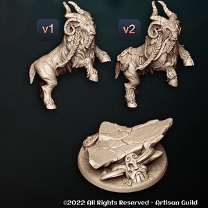 The Great Ram Premium Dnd Miniature 28mm 32mm to 100mm Companion ...