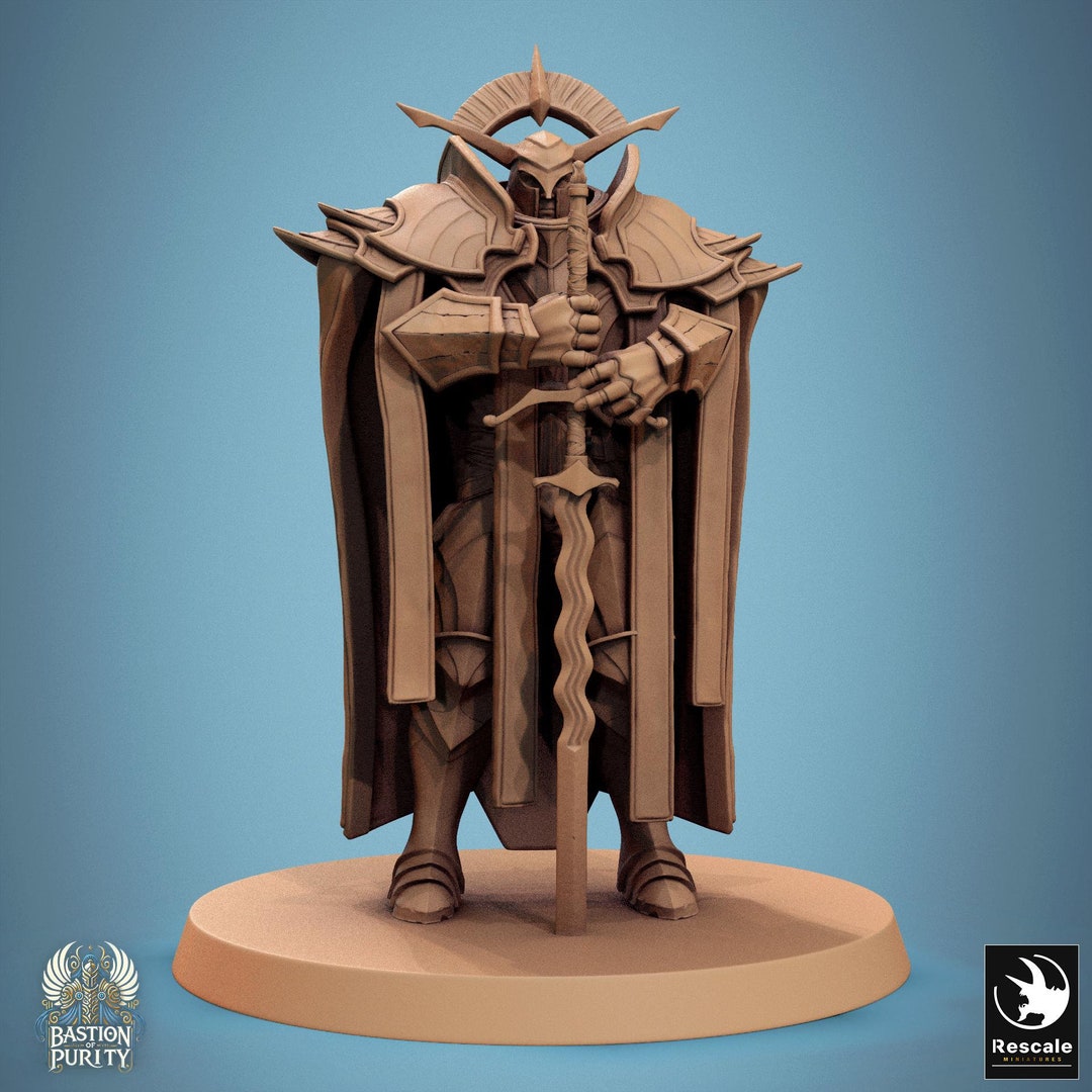 Human Paladin Knight Cleric Sword V5 Premium Dnd Miniature Mini Warrior ...