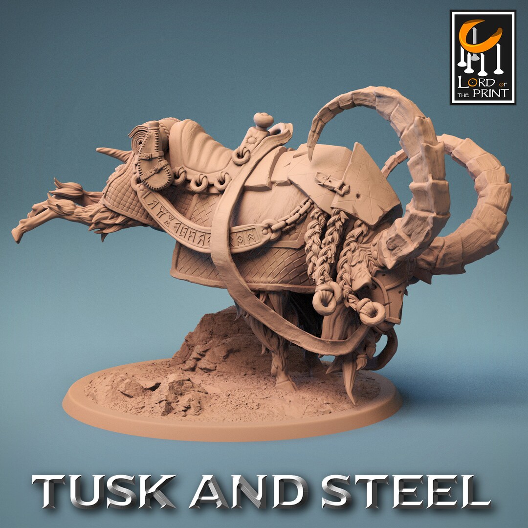 Ram Saddle V7 Premium Dnd Miniature Mini 28mm 32mm up to 100mm | Cleric ...