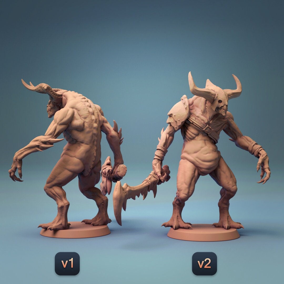 Horned Demon Tiefling A Premium Dnd Miniature Mini Figure Figurine ...