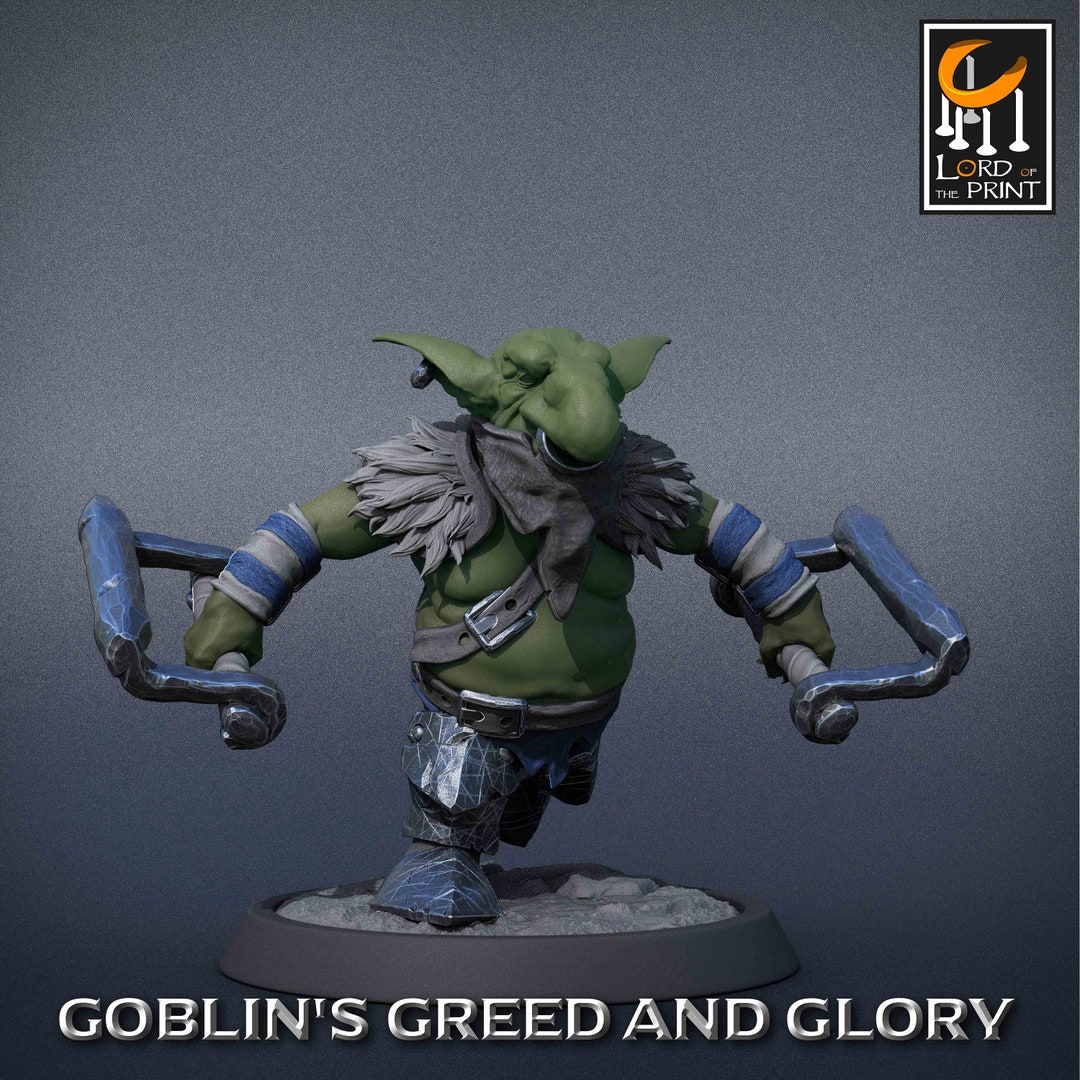 Goblin Warrior Tank V5 Premium Dnd Miniature Mini Sanded & Primed 28mm ...