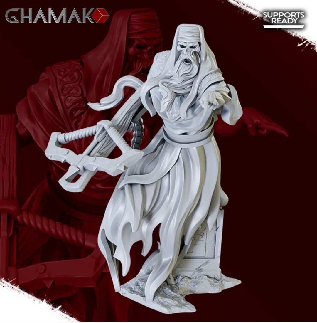 Wraith Necromancer Undead Lich Premium Dnd Miniature Mini Figurine ...