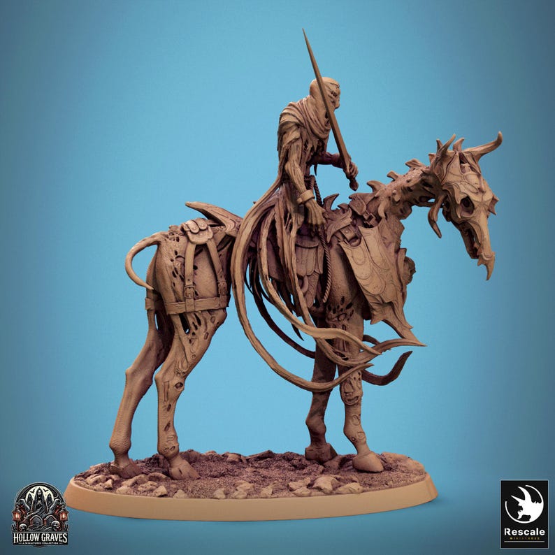 Wraith on Nightmare V3 Dnd Miniatures Compatible With 28mm 32mm Fantasy ...