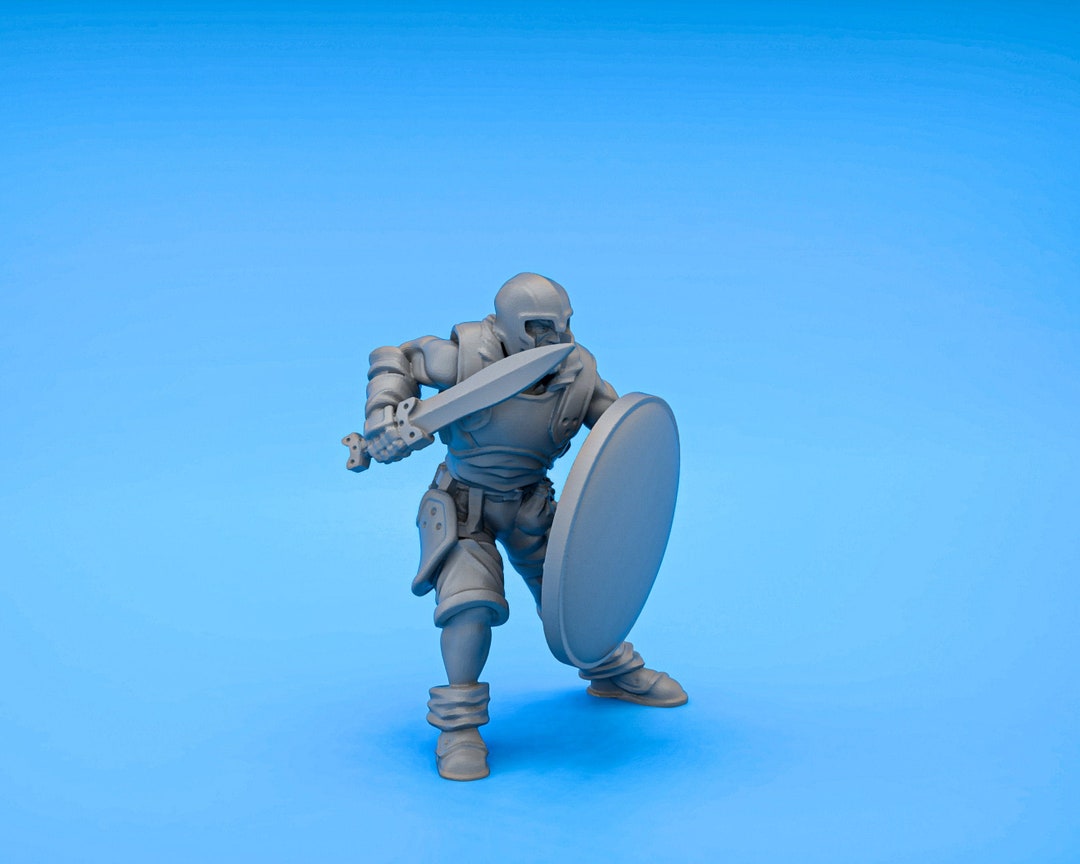Infantry Soldier V10 Dnd Miniature Mini Warrior | Resin 3D Printed ...
