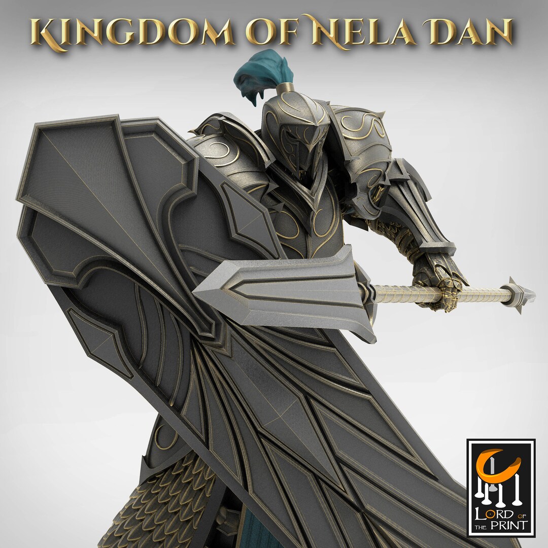 Male Elf Cleric Paladin Knight V4 Premium Dnd Miniature Mini Fighter ...
