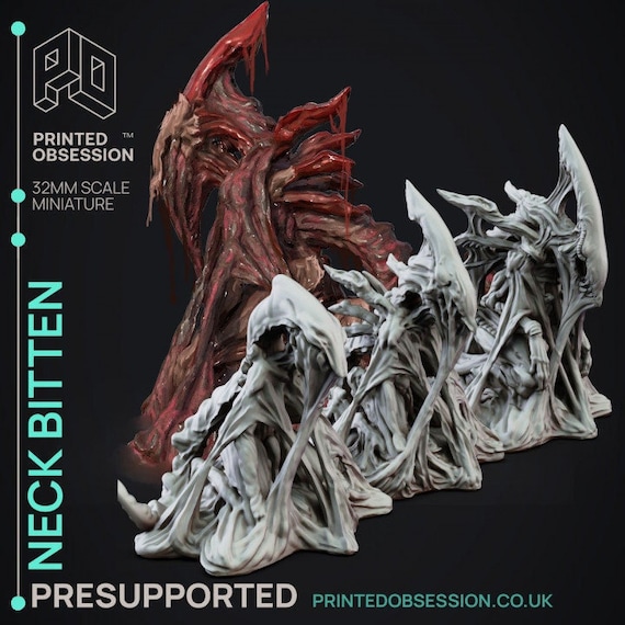Alien Neck Bitten Premium 3D Printed Miniatures 28mm 32mm to | Etsy
