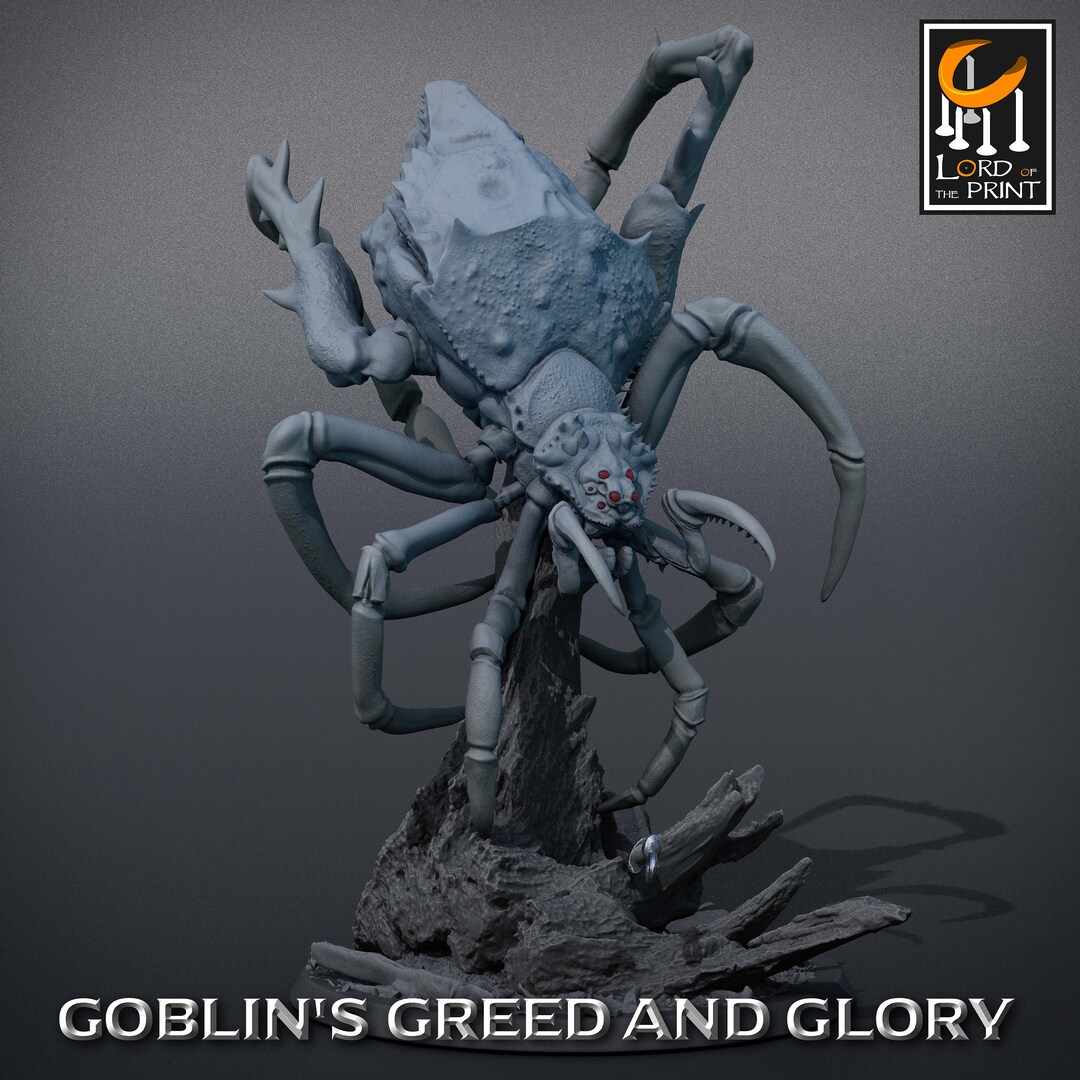 Giant Spider V9 Premium Dnd Miniature Mini | 28mm 32mm up to 100mm ...