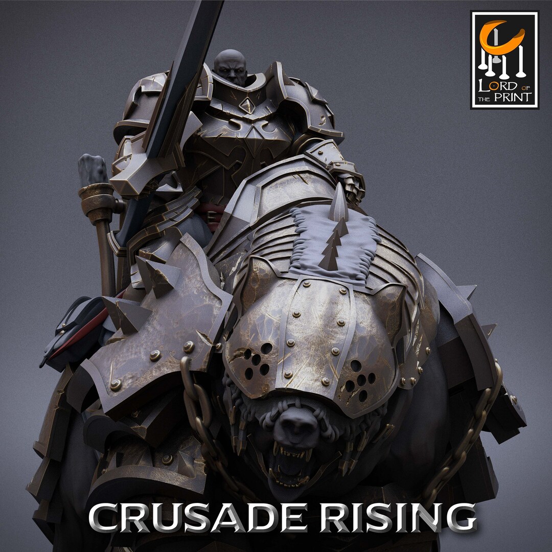 Paladin Rider Infantry V8 Dnd Miniatures Compatible With 28mm 32mm ...