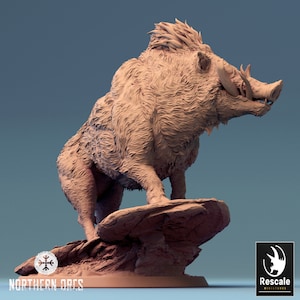 Boar Miniature V4 Premium Dnd Miniature Mini | Resin 3D Printed | 28mm ...