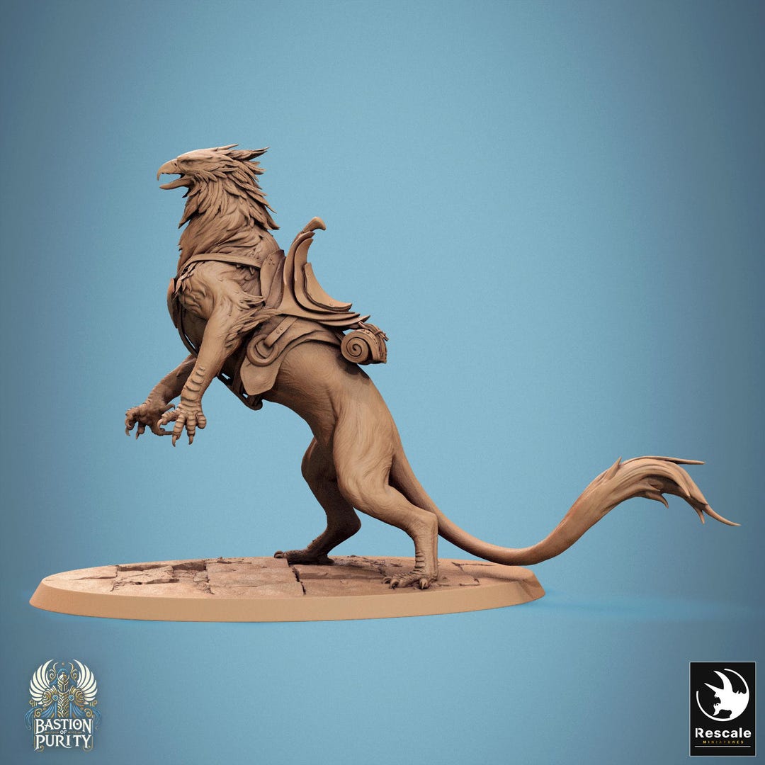 Griffin Gryphon V3 Dnd Miniatures Compatible With 28mm 32mm Fantasy ...