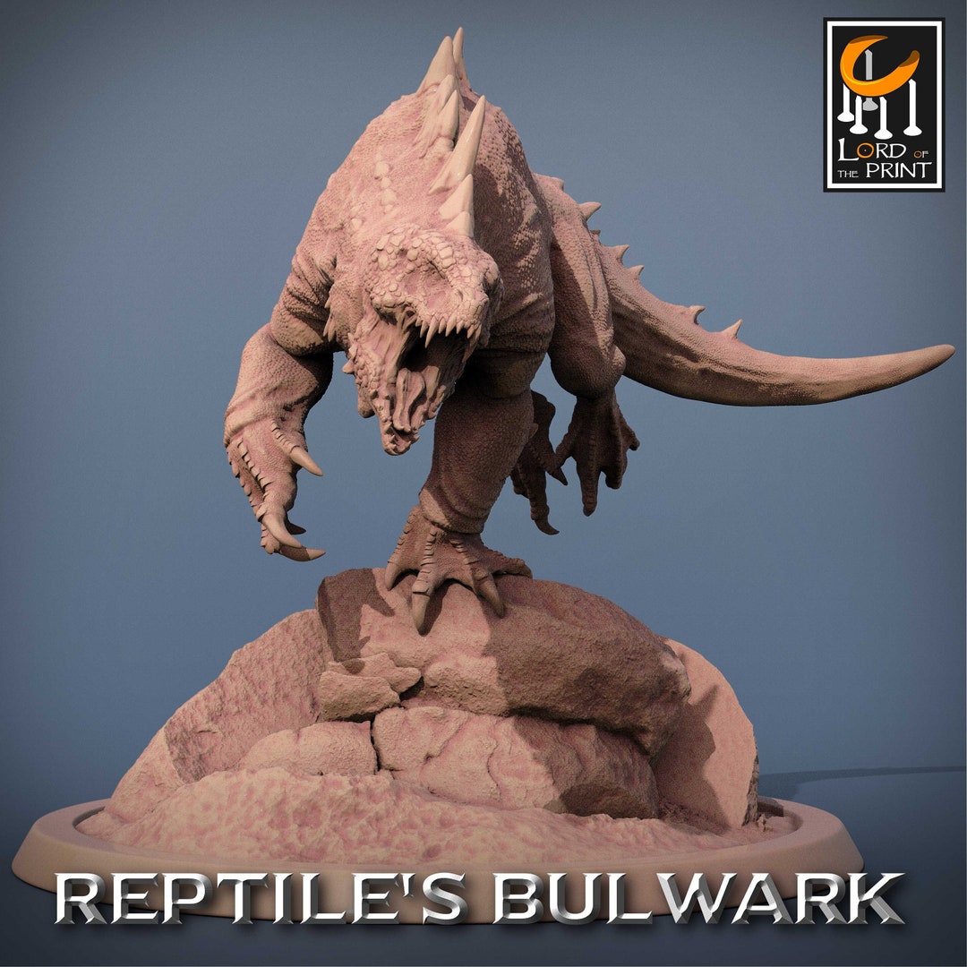 Giant Lizard Lizard V2 Dnd Miniatures Compatible With 28mm 32mm Fantasy ...