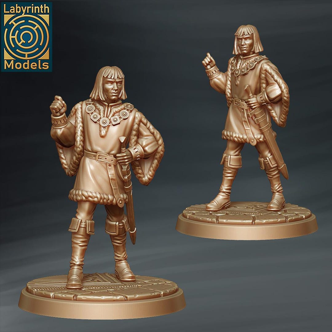 Royal Noble Man Premium Dnd Miniature Mini Warrior | Resin 3D Printed ...