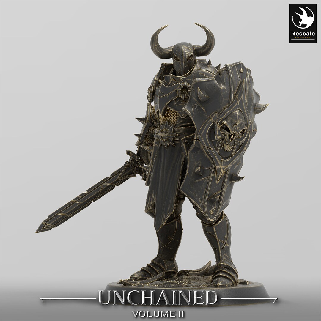 Paladin Knight V59 Dnd Miniatures Compatible With 28mm 32mm Fantasy ...