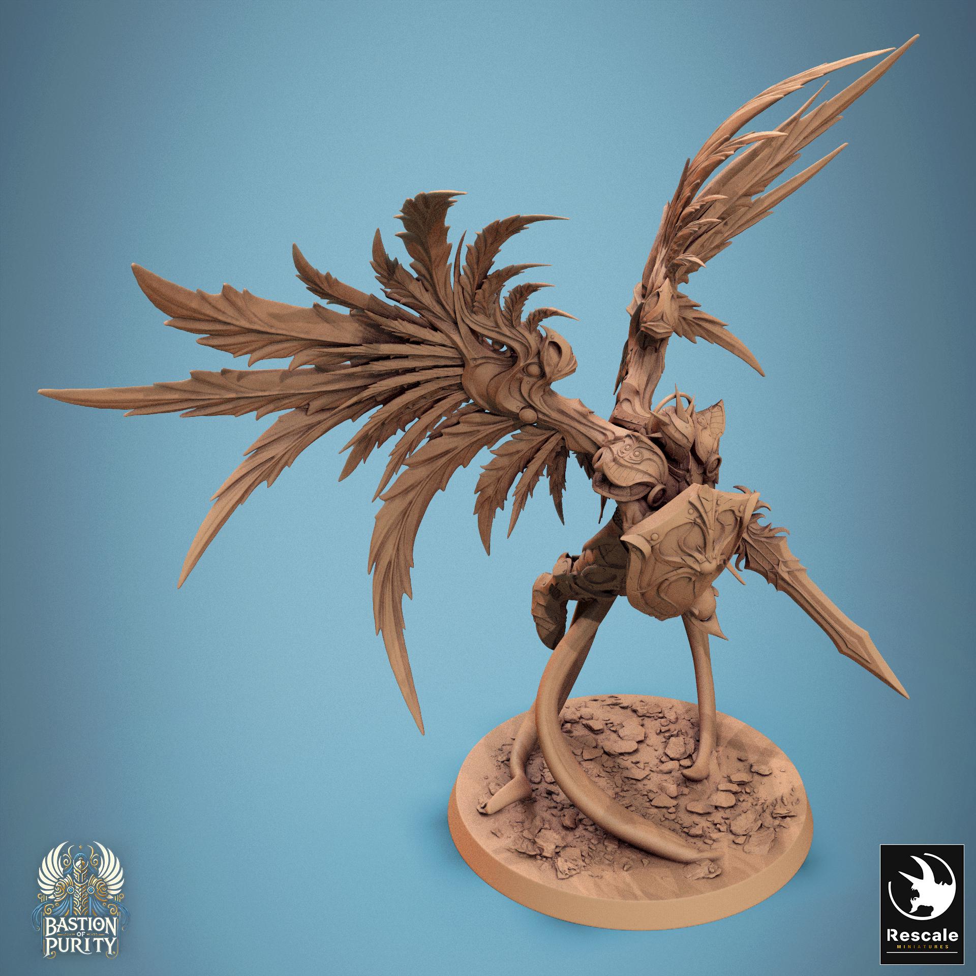 Aasimar Paladin Angel V7 Dnd Miniatures Compatible With 28mm 32mm ...