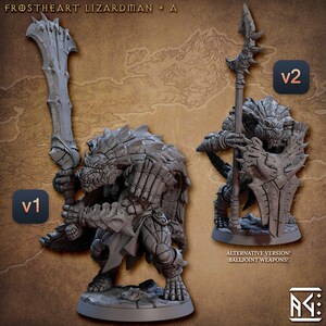 6x Lizardfolk Lizardmen Pack Premium Dnd Miniature Mini Lizardman ...