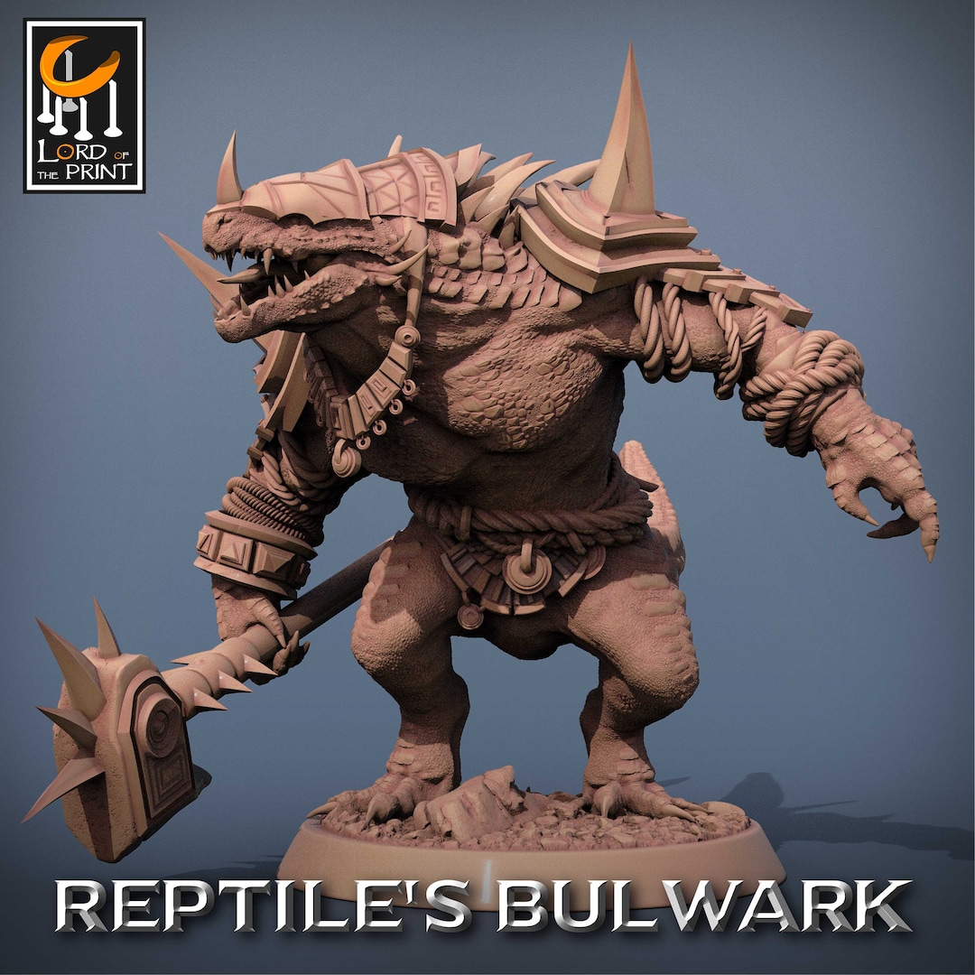 Lizardfolk Lizardman Soldier V6 Premium Dnd Miniature Mini | Lizardmen ...
