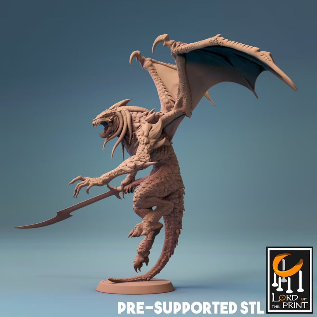 White Abishai Premium Dnd Miniature Mini Figure Figurine | Resin 3D ...