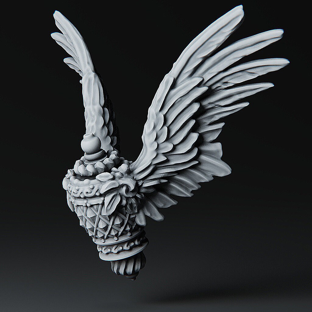 Lantern Archon | 3D Printed Fantasy Tabletop Miniature 28mm 32mm up to ...