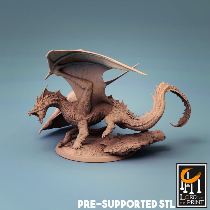 Brine Young Dragon Dnd Miniatures Compatible With 28mm 32mm Fantasy ...