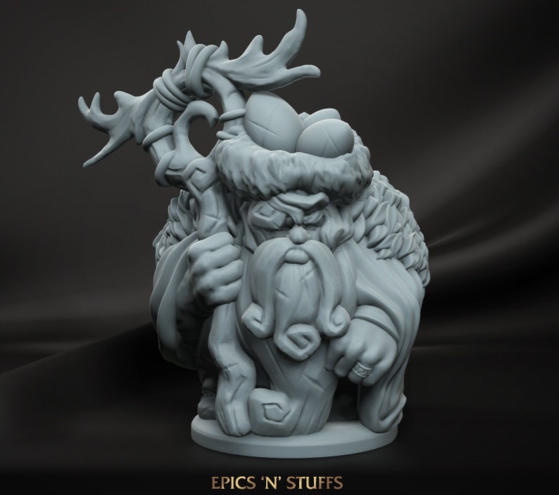 Dwarf Dwarven Druid V3 Premium 3D Printed Fantasy Tabletop | Etsy