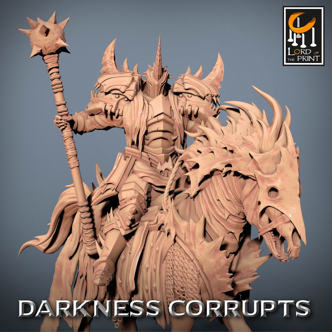 Paladin Knight Rider F Dnd Miniatures Compatible With 28mm 32mm Fantasy ...
