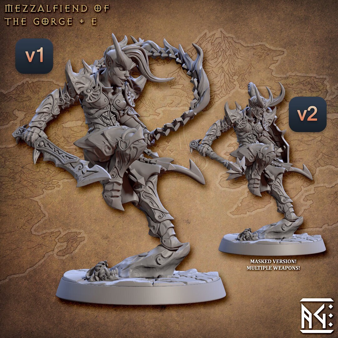 Female Tiefling Barbarian Premium Dnd Miniature Mini 28mm 32mm | Devil ...