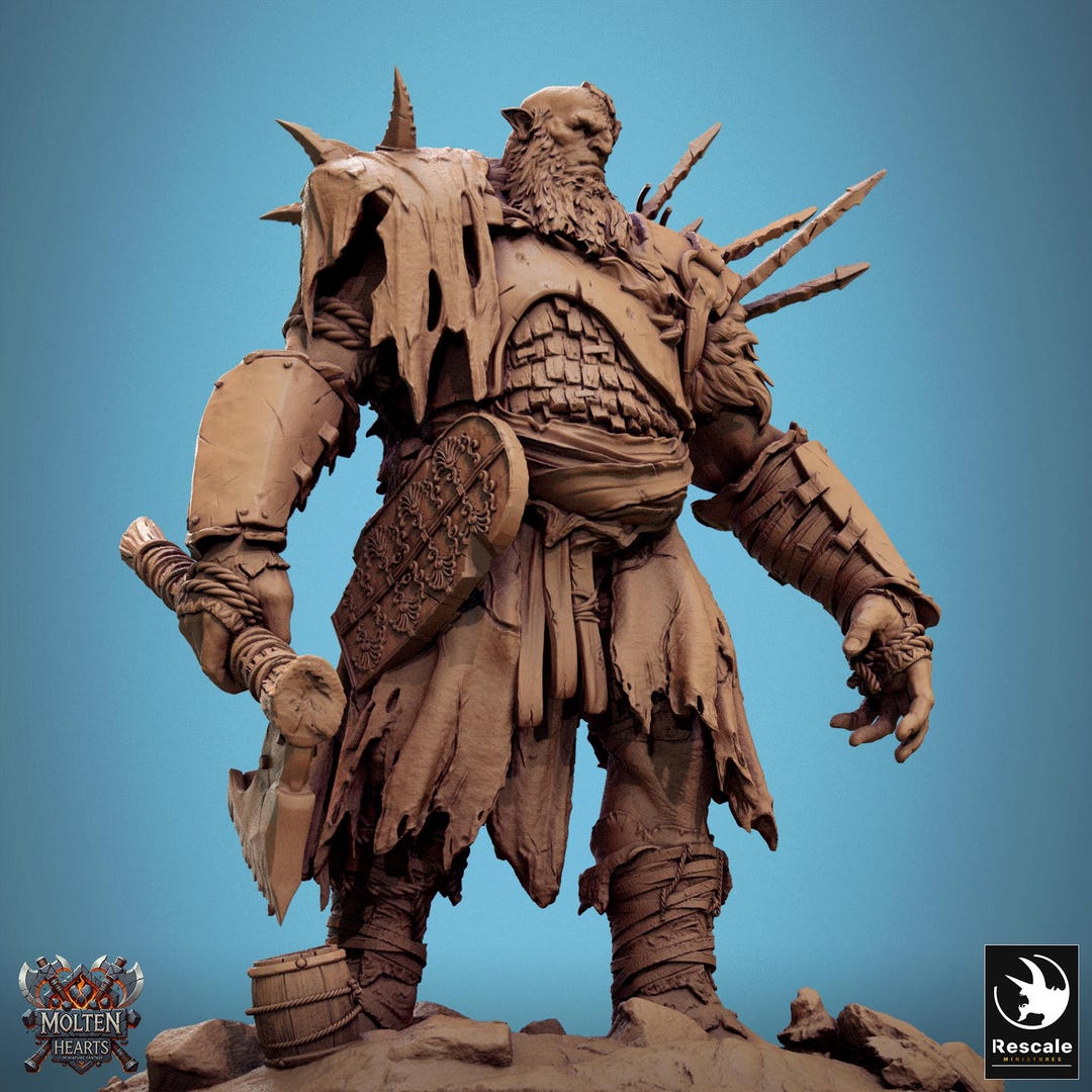 Frost Storm Giant Goliath Barbarian Jotun V6 Premium Dnd Miniature Mini ...