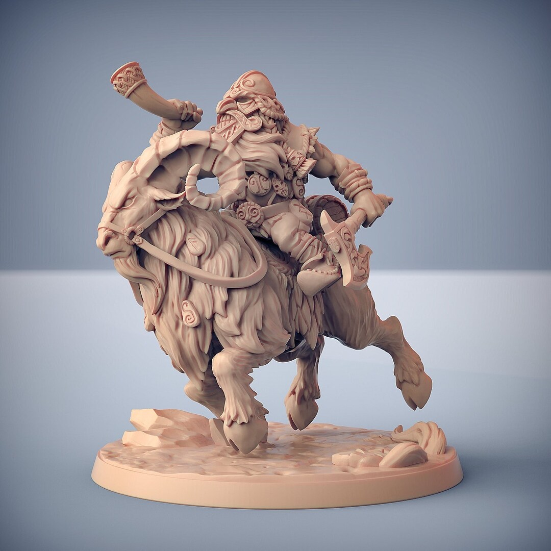Dwarf Rider V2 Premium Dnd Miniature Mini 28mm 32mm up to 100mm Cleric ...