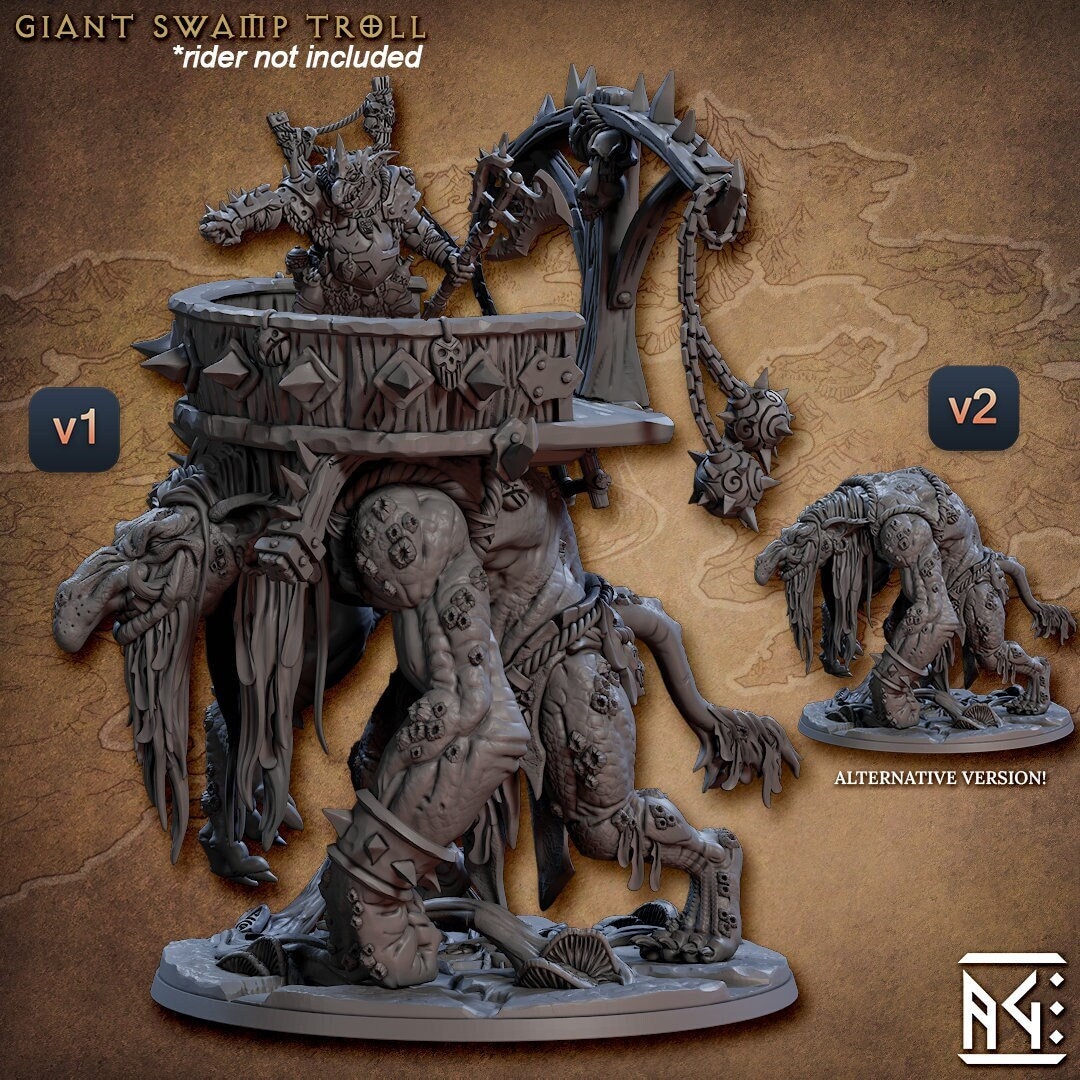 Swamp Troll Premium Dnd Miniature Mini | Resin 3D Printed | 30229 - Etsy