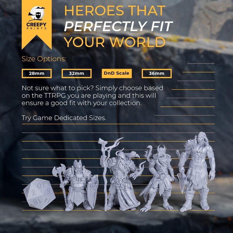 Human Paladin Knight Dnd Miniatures Compatible With 28mm 32mm Tabletop ...