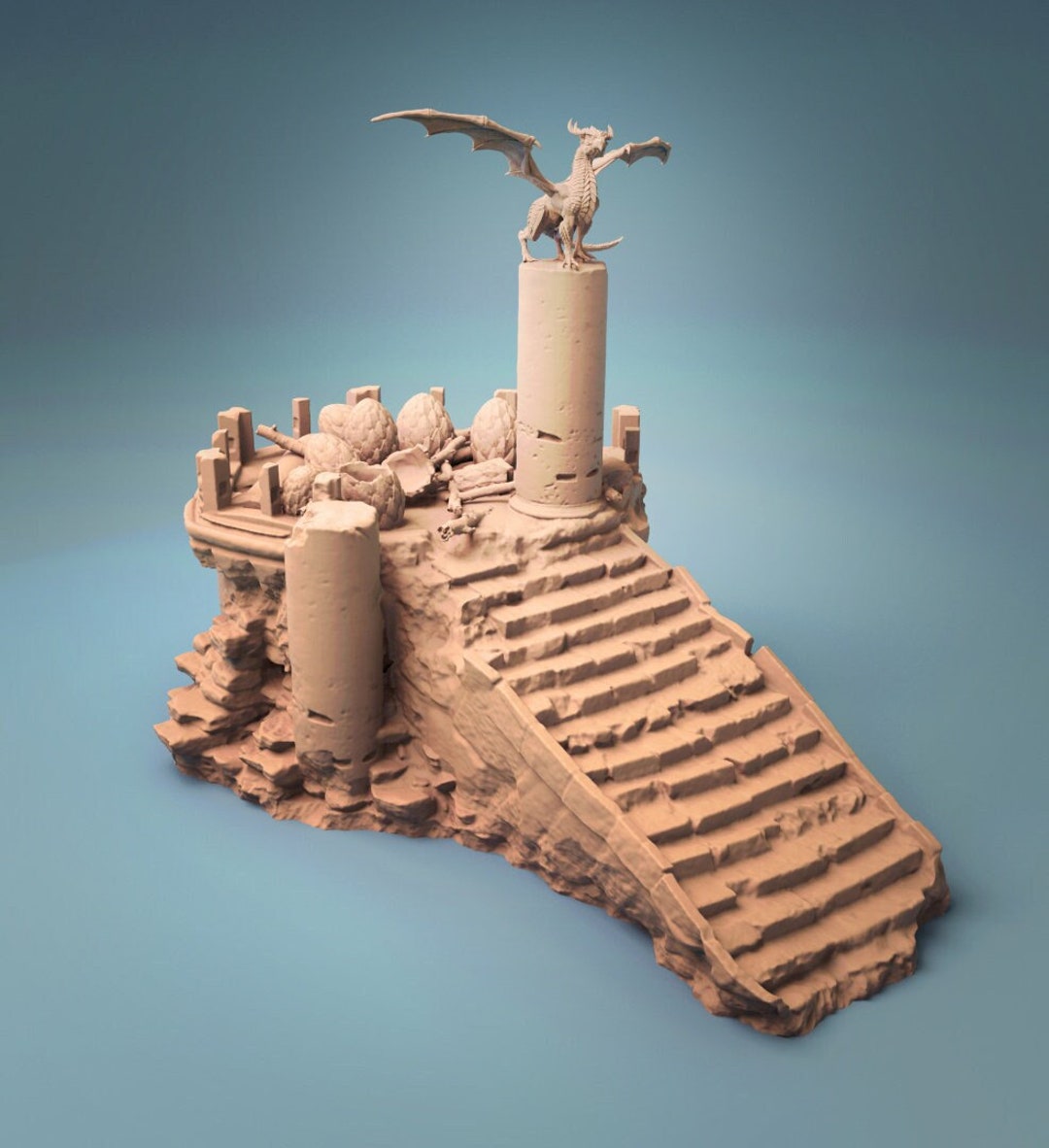 Dragon Den Nest Premium Dnd Fantasy Terrain Scatter Map | Resin 3D ...