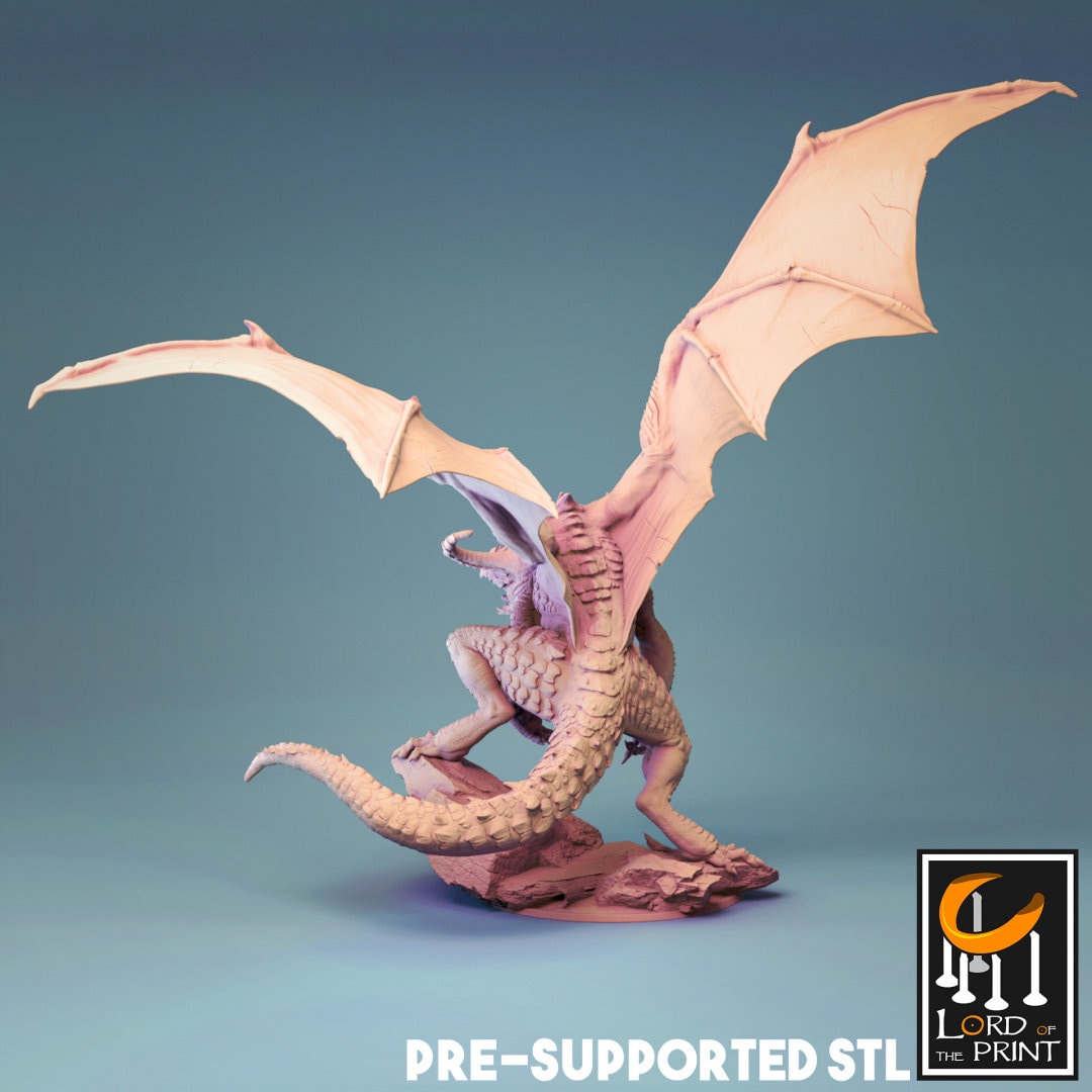 Fafnir Dragon v2 Premium 3D Printed Fantasy Tabletop | Etsy